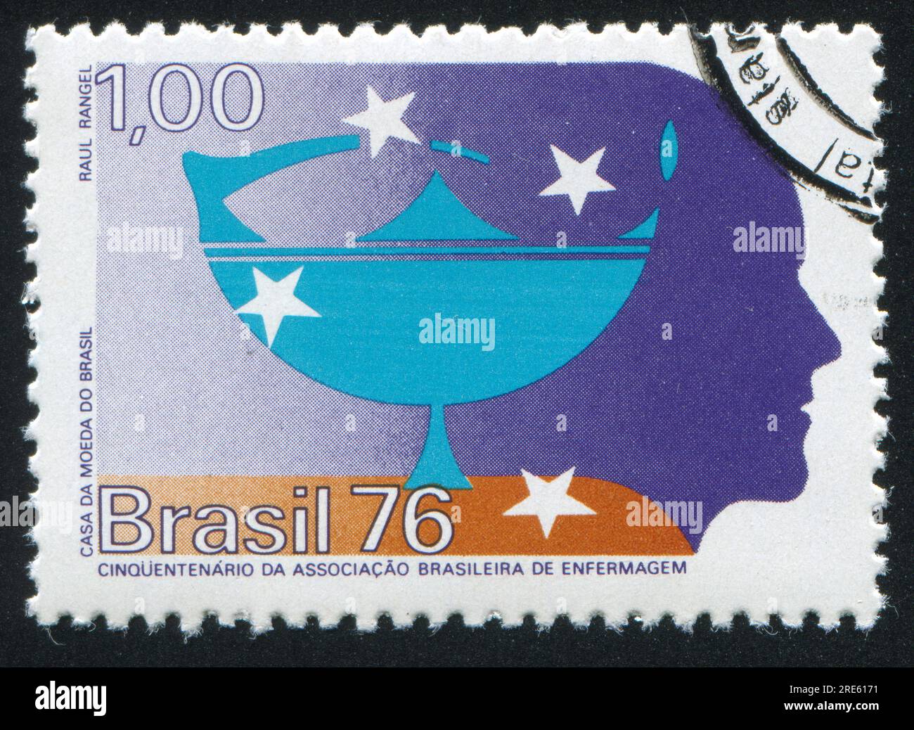 BRAZIL - CIRCA 1976: stamp printed by Brazil, shows Nurse Lamp and Head, circa 1976 Stock Photo ...