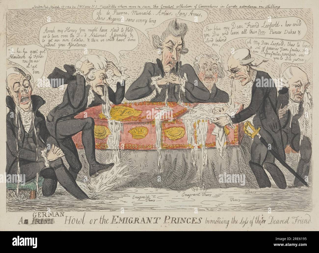The emigrant princes bemoaning the loss of their dearest friend hi-res ...