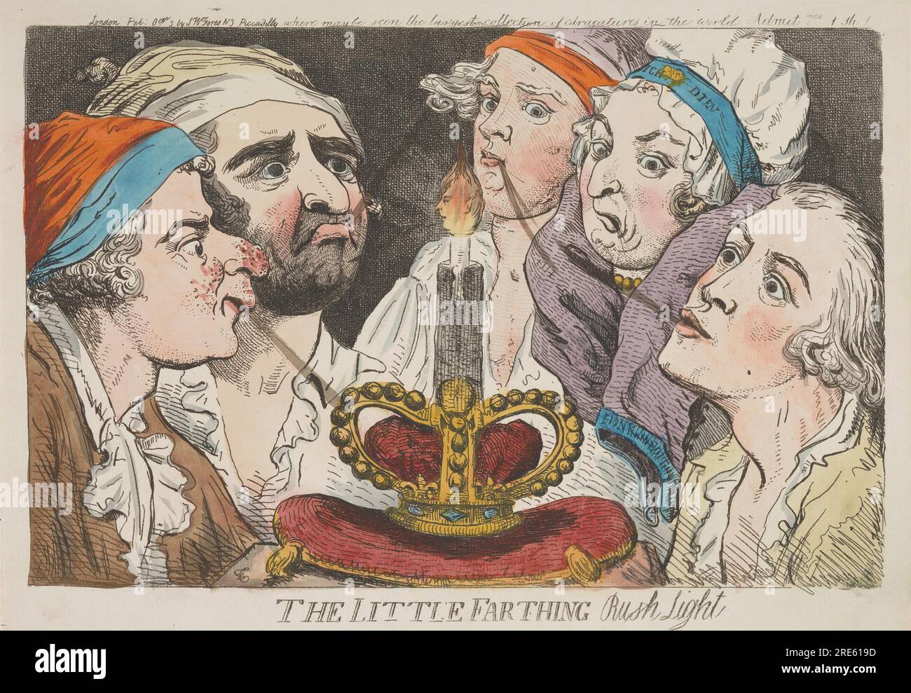The Little Farthing Rush Light circa 1792 by Isaac Cruikshank Stock ...