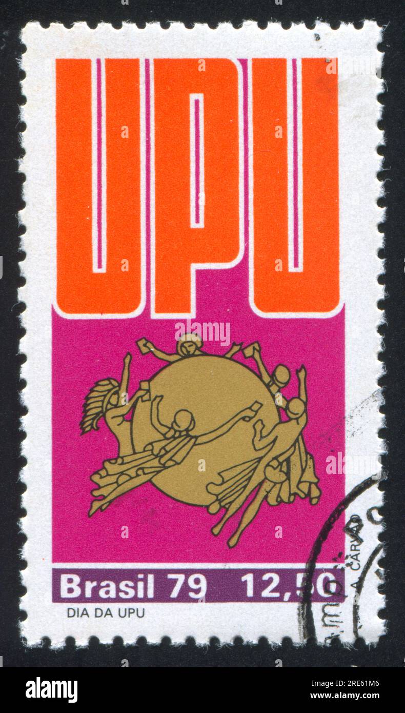 BRAZIL - CIRCA 1979: stamp printed by Brazil, shows UPU Emblem, circa ...