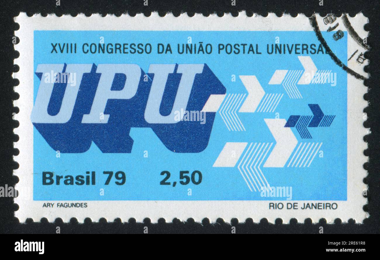 BRAZIL - CIRCA 1979: stamp printed by Brazil, shows UPU Emblem, circa ...