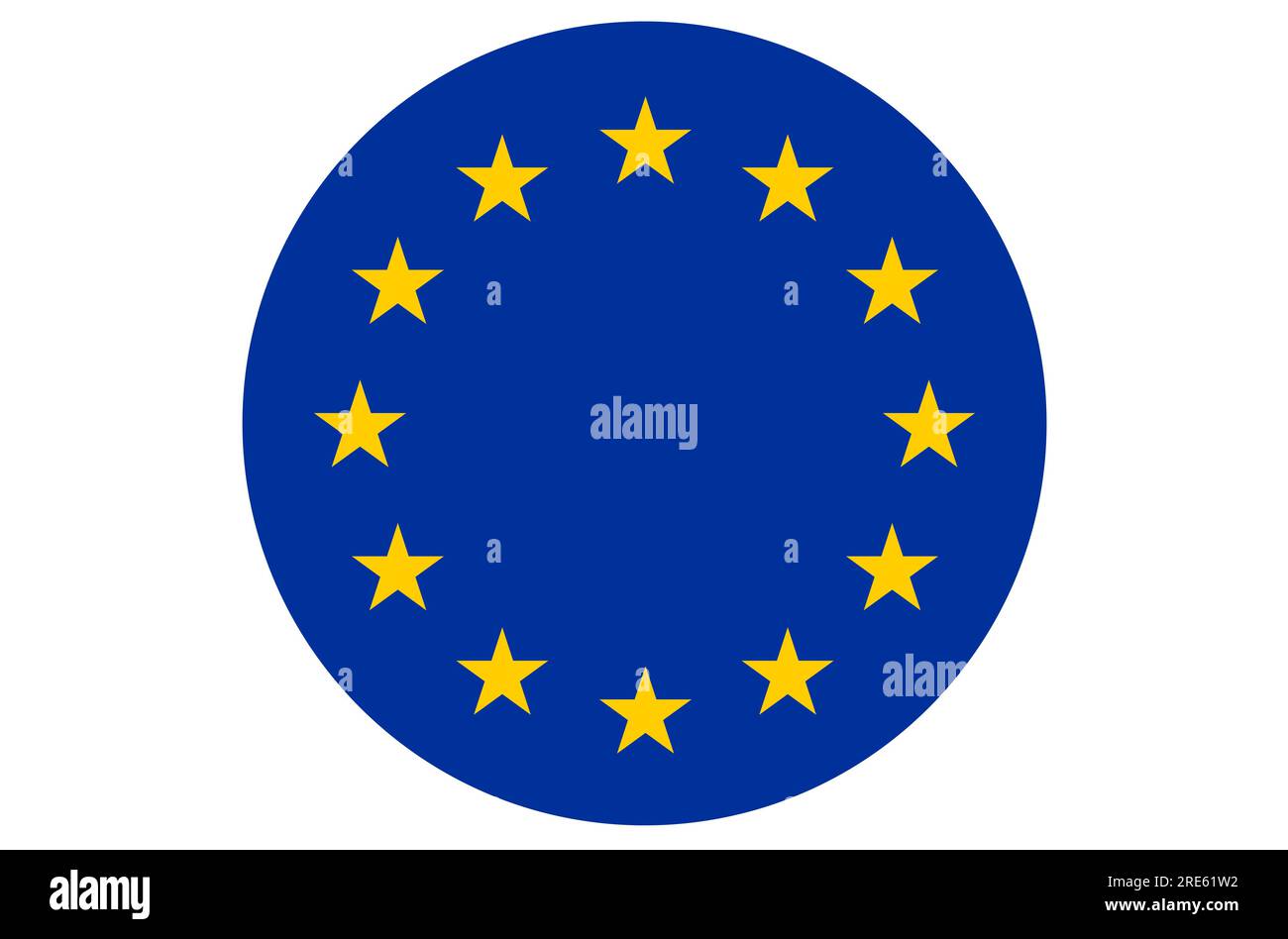 Official Europian Union Flag in circle form. Vector Illustration Stock ...