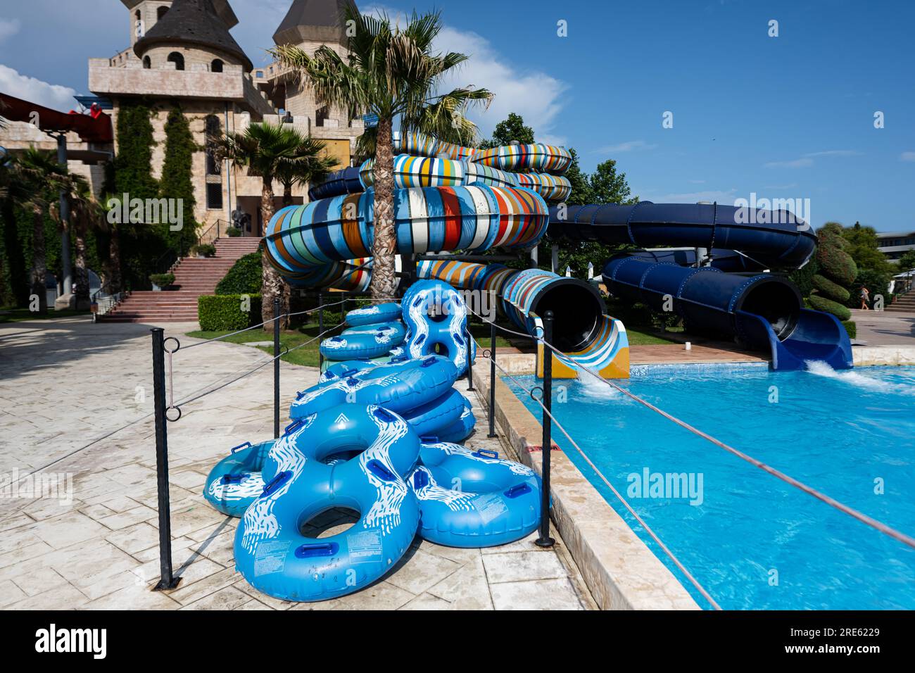 Inflatable slide pool hi-res stock photography and images - Alamy