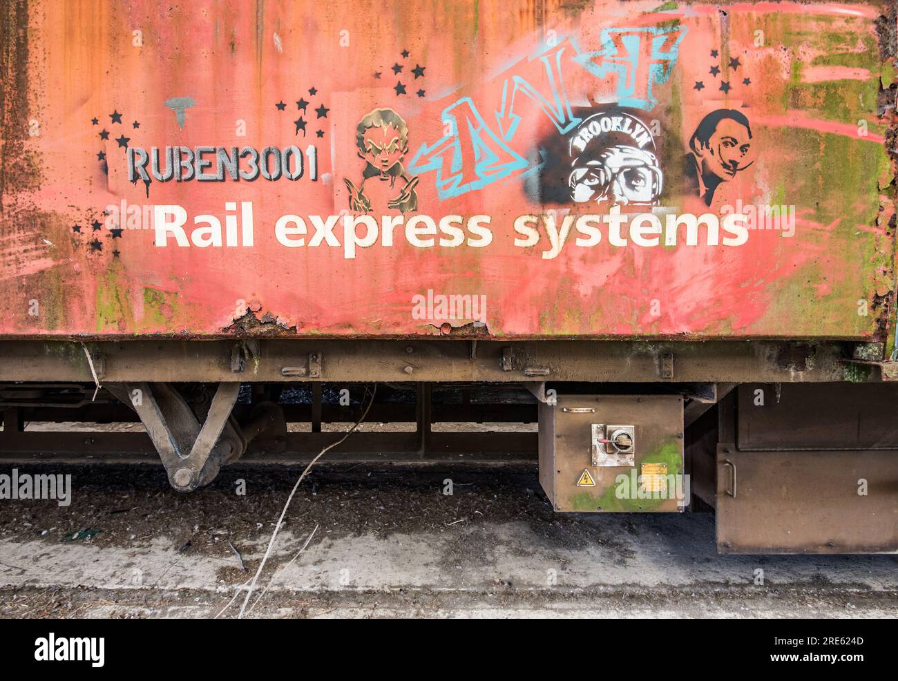 Abandoned and deteriorating railway carriages at Hellifield station in ...