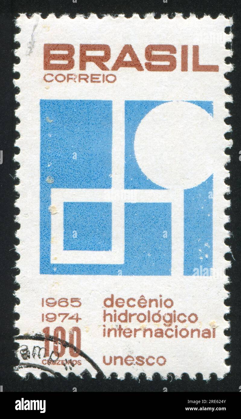 BRAZIL - CIRCA 1974: stamp printed by Brazil, shows emblem, circa 1974 ...