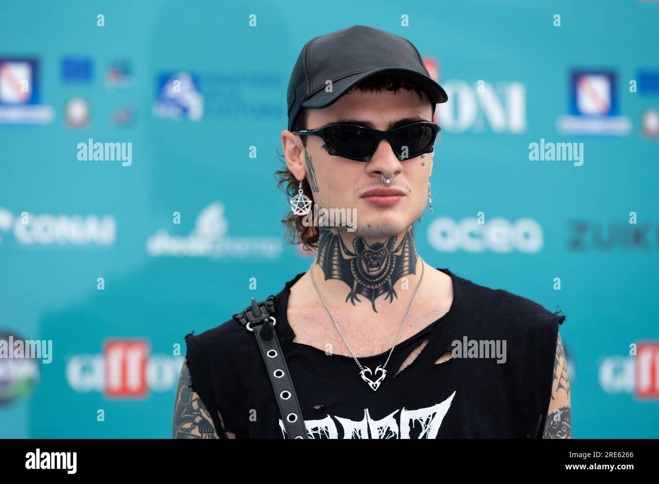 Giffoni Valle Piana, Salerno, Italy. 25th July, 2023. Italian rapper ...