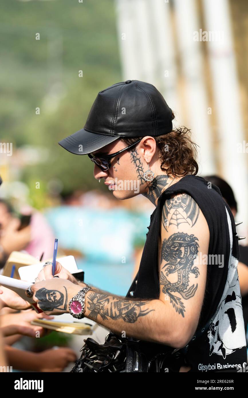 Giffoni Valle Piana, Salerno, Italy. 25th July, 2023. Italian rapper ...