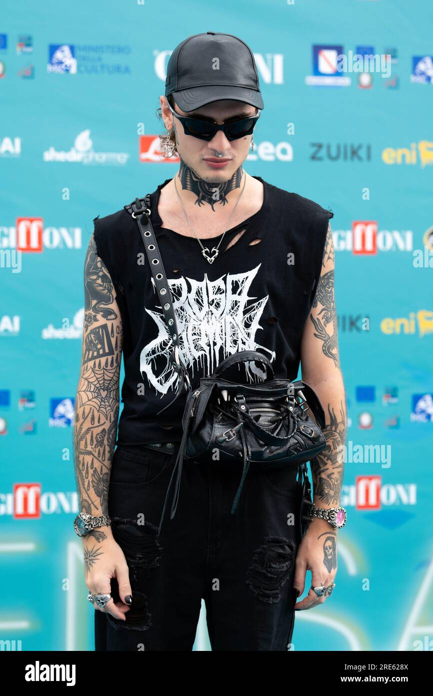 Giffoni Valle Piana, Salerno, Italy. 25th July, 2023. Italian rapper ...