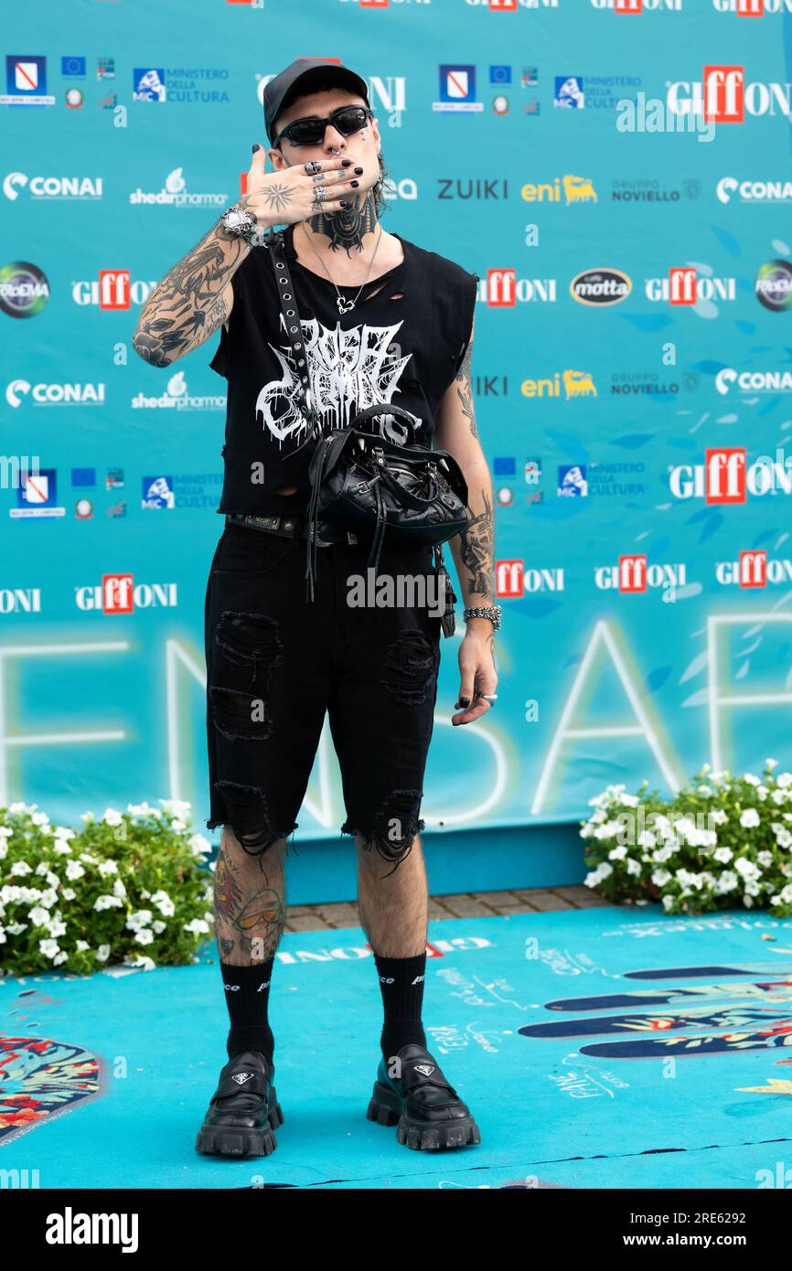 Giffoni Valle Piana, Salerno, Italy. 25th July, 2023. Italian rapper ...