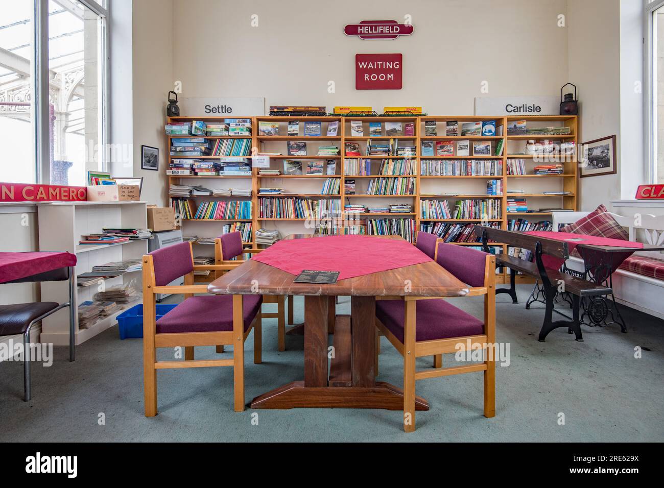 Hellifield station yorkshire wagon plates hi-res stock photography and ...