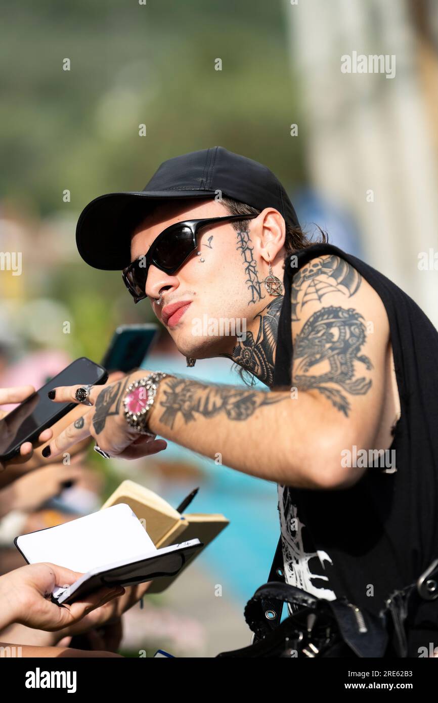 Giffoni Valle Piana, Salerno, Italy. 25th July, 2023. Italian rapper ...