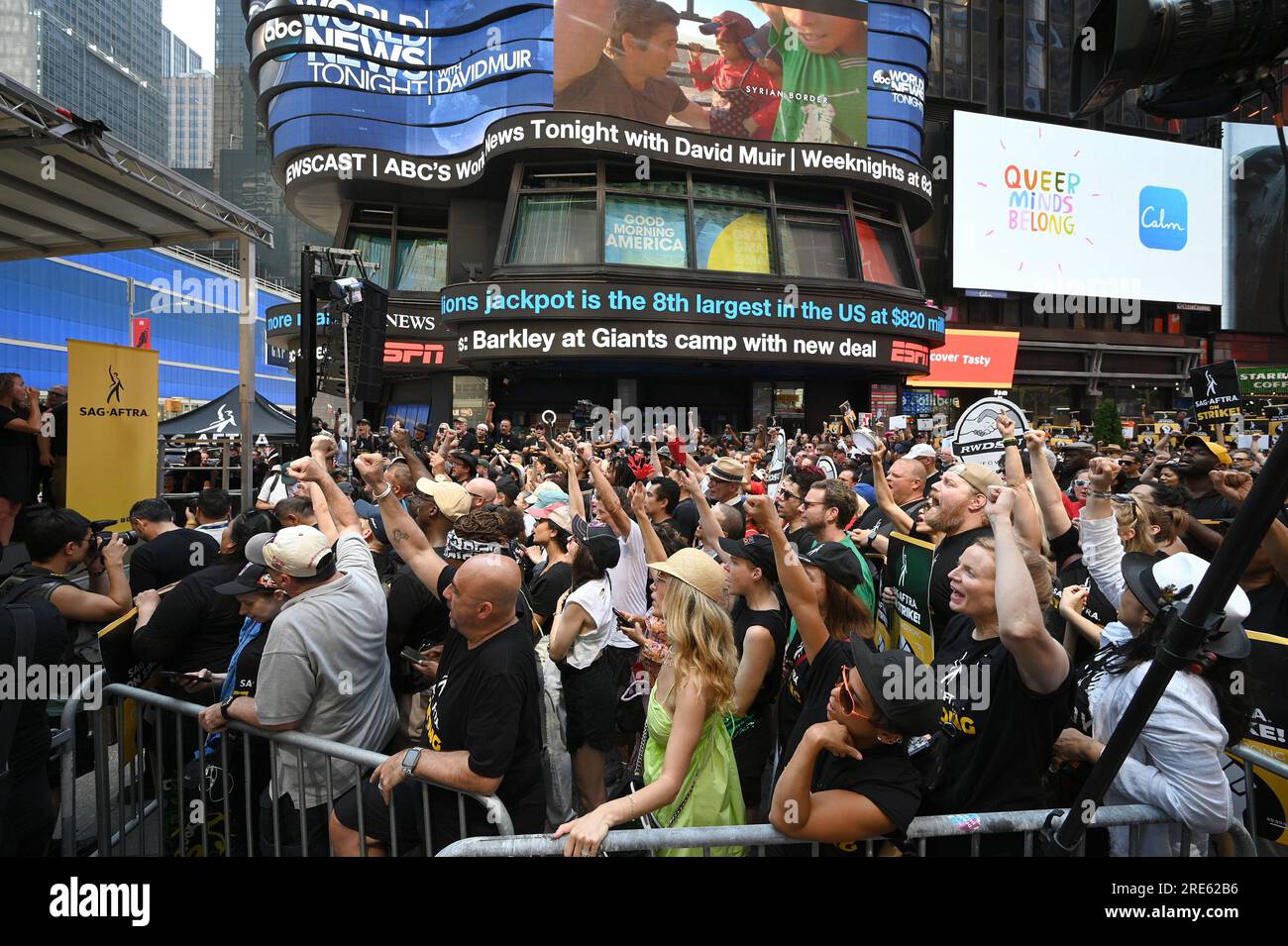 New York, USA. 25th July, 2023. Member of SAG-AFTRA attend the ‘Rock ...