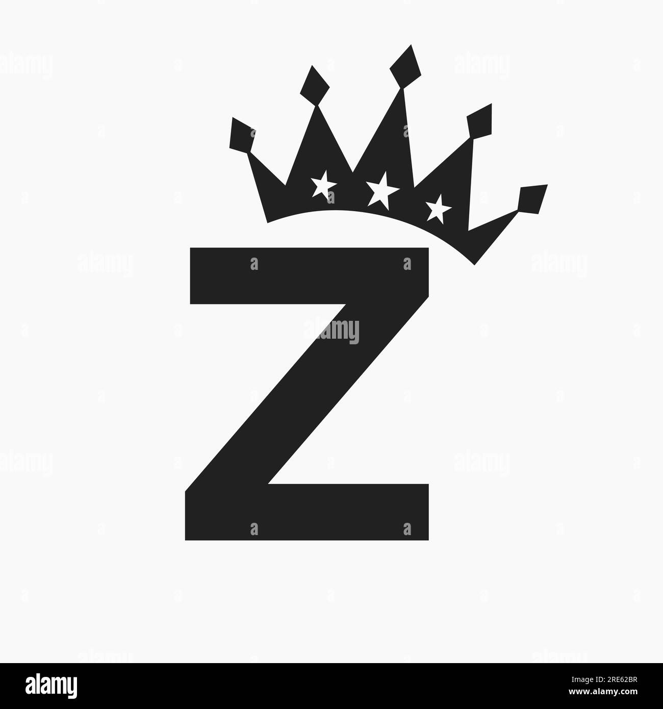 Crown Logo On Letter Z Luxury Symbol. Crown Logotype Template Stock ...
