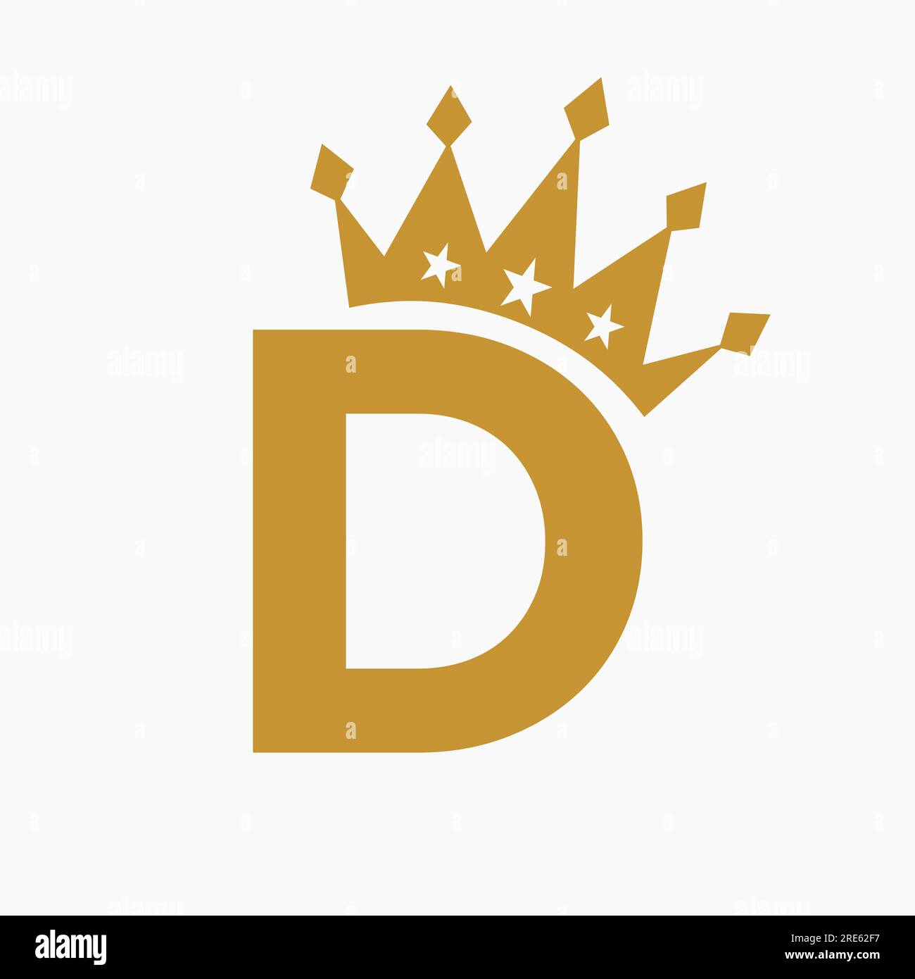 Crown Logo On Letter D Luxury Symbol. Crown Logotype Template Stock ...