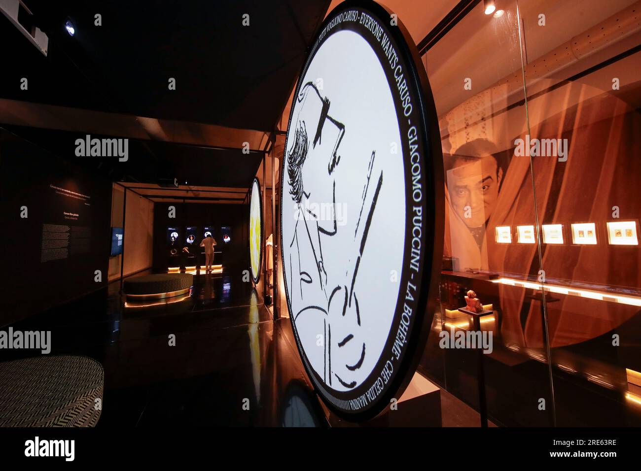 Naples, Italy. 19th July, 2023. An hall in the interactive museum ...