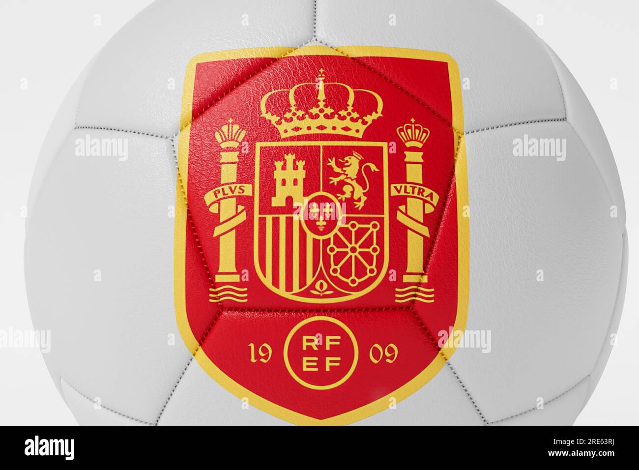 LONDON, UK - July 2023: Spain national football team logo badge on a ...