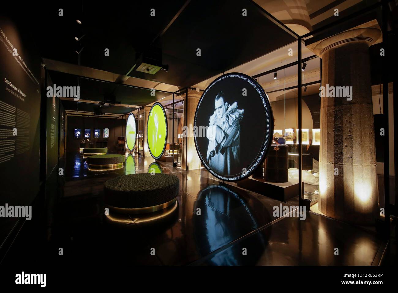 Naples, Italy. 19th July, 2023. An hall in the interactive museum ...