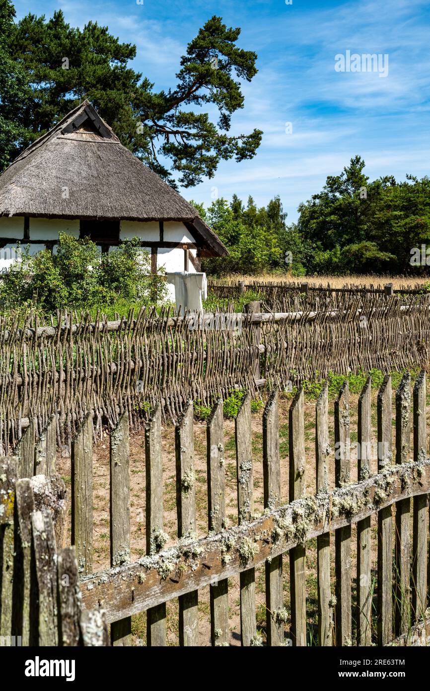 Old wooden farmhouse in Kluki, Prussian fishing village on the Baltic ...