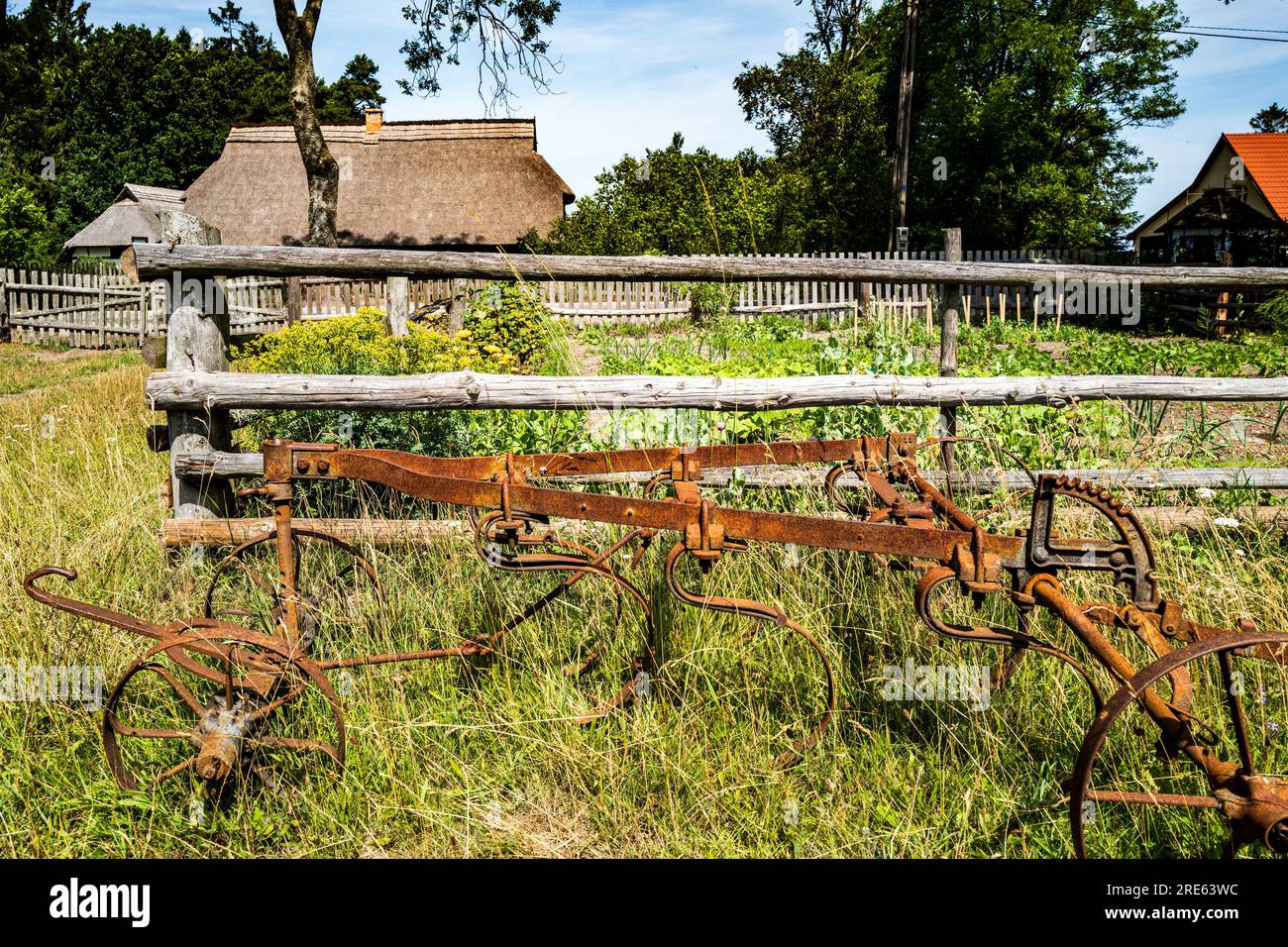 Old wooden farmhouse in Kluki, Prussian fishing village on the Baltic ...
