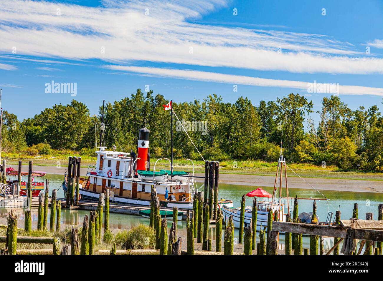 SS Master docked at the Britannia Ship Yard in Steveston at low tide ...