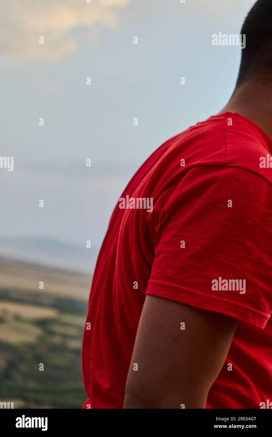 Person backpack back view hi-res stock photography and images - Alamy