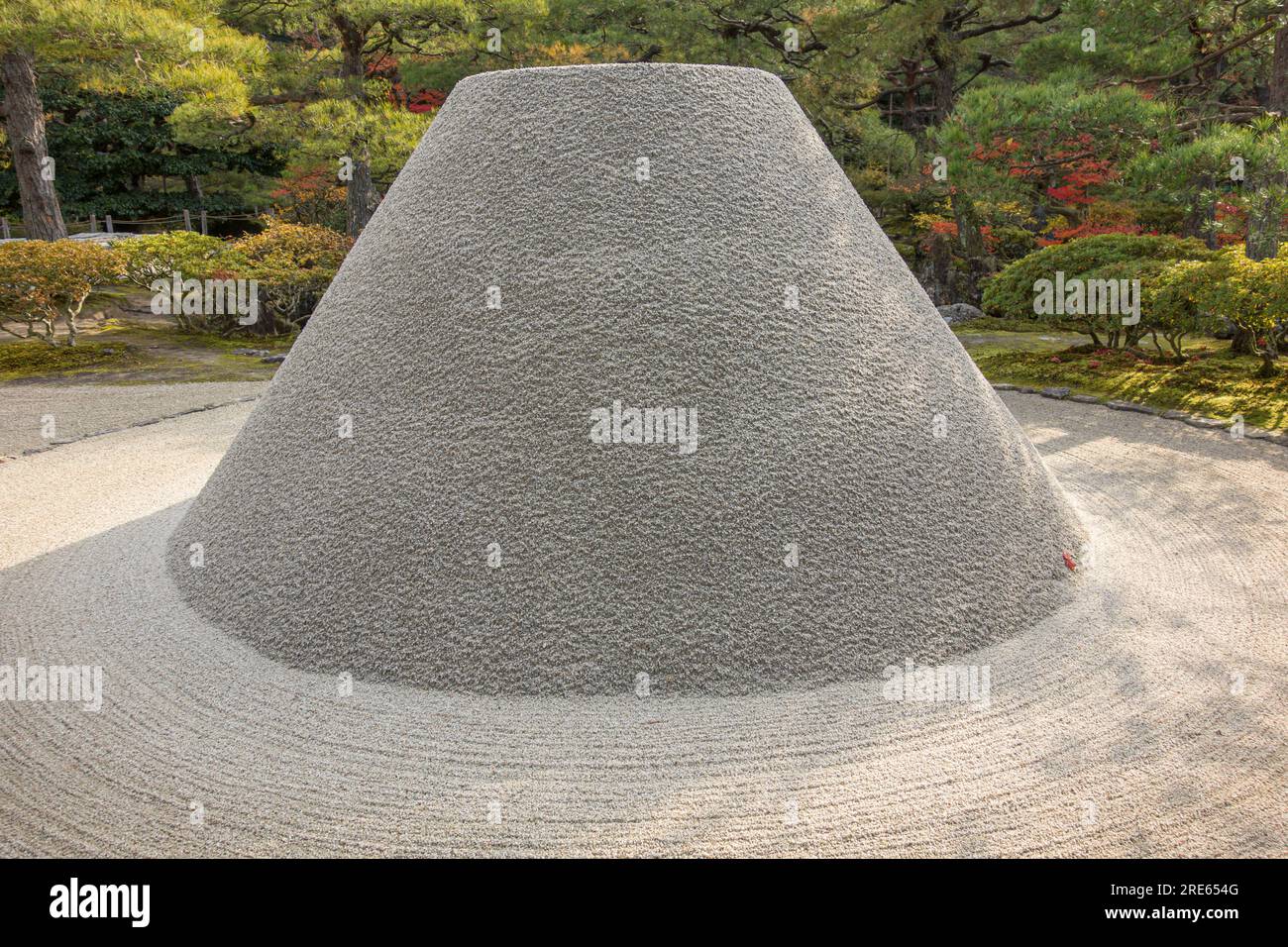 Kogetsudai, the moon viewing platform in the garden at Ginkakuji, a Zen ...