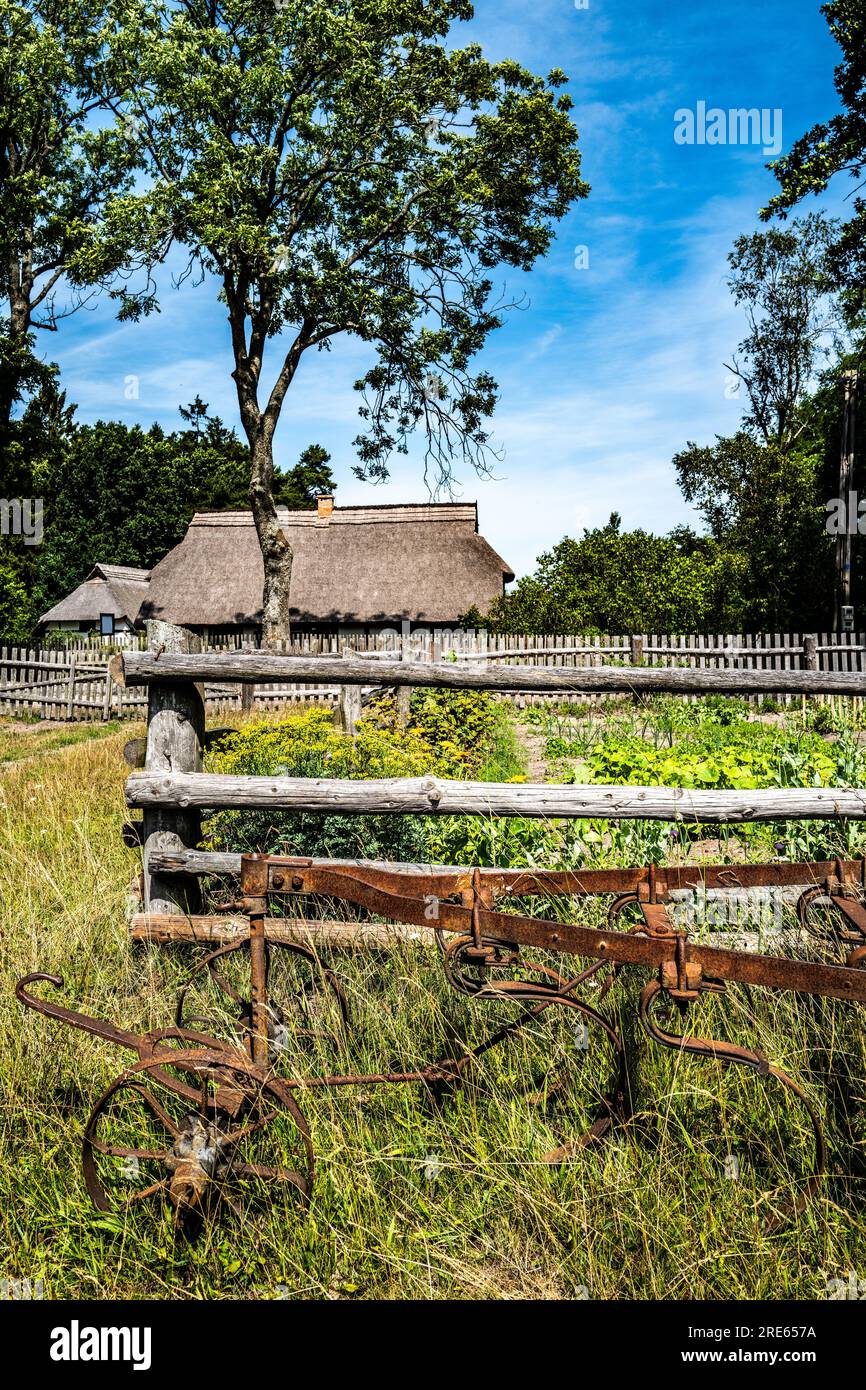 Old wooden farmhouse in Kluki, Prussian fishing village on the Baltic ...