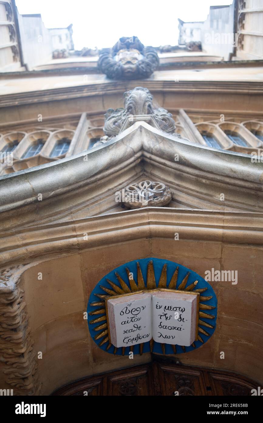 Detail of Bodleian Library Divinity School, Oxford, England, UK Stock ...