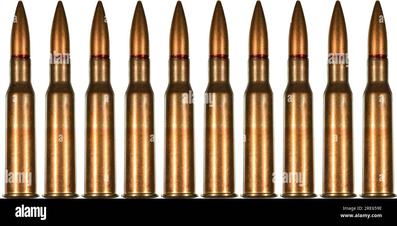 7.62x54r rifle cartridge for Russian made Mosin Nagant rifle arranged ...