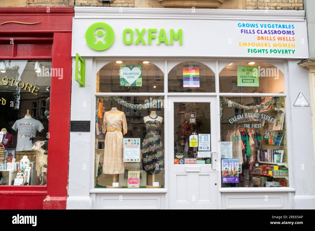 The first permanent Oxfam shop, Oxford City Stock Photo - Alamy