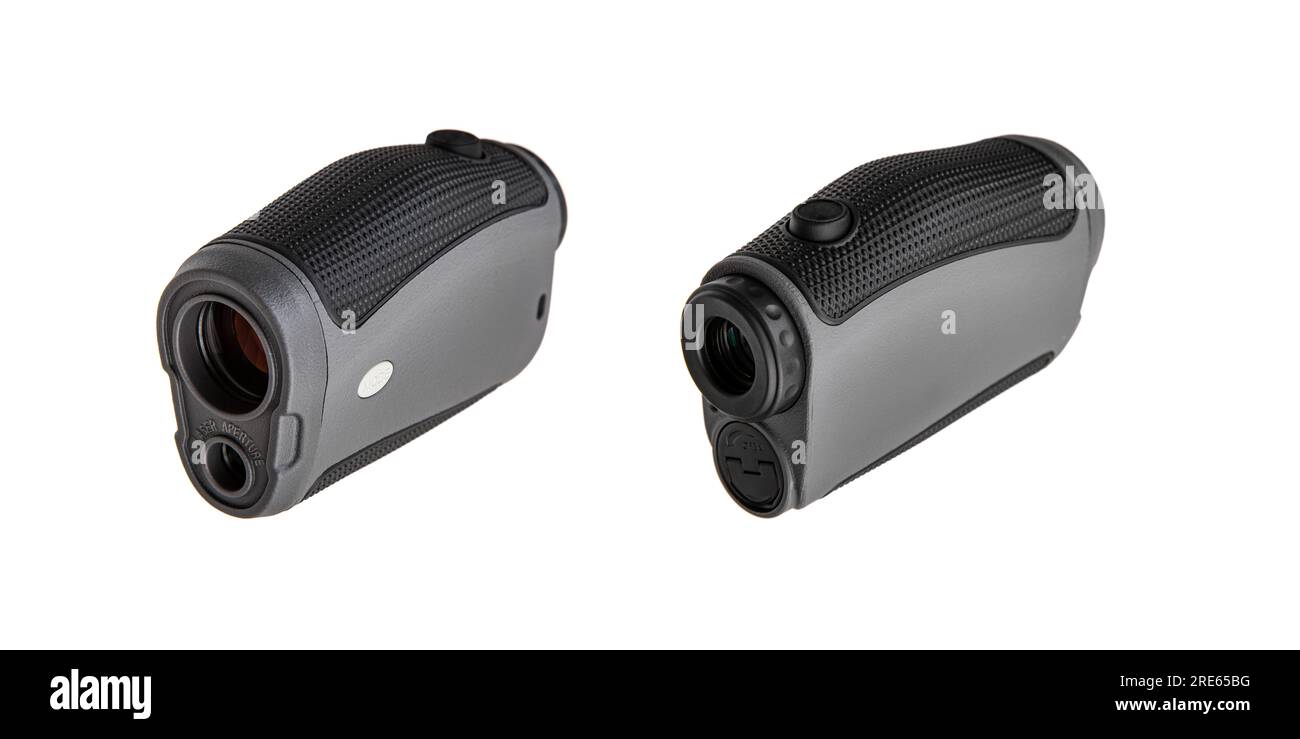 A small modern optical rangefinder. An electronic device for measuring ...