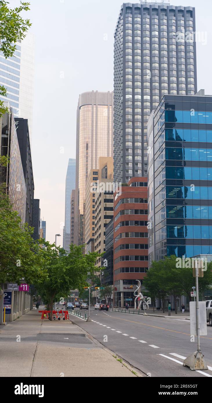Wildfire smoke in Calgary Stock Photo - Alamy
