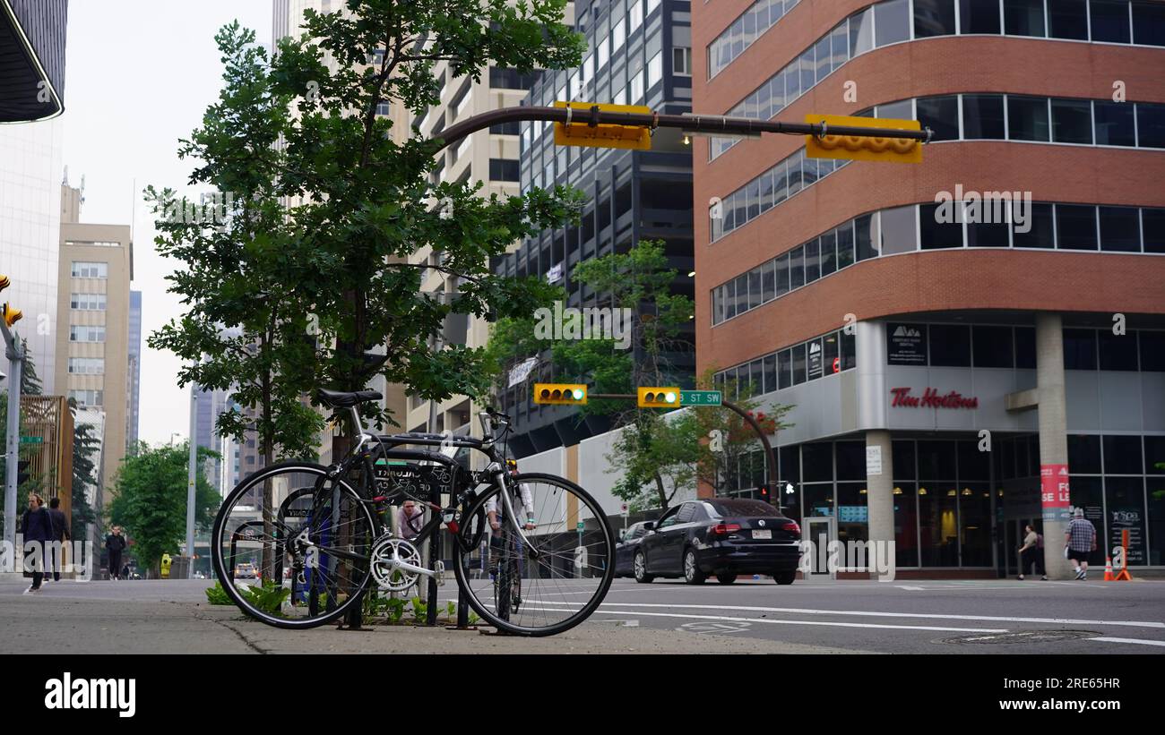 Wildfire smoke in Calgary Stock Photo - Alamy