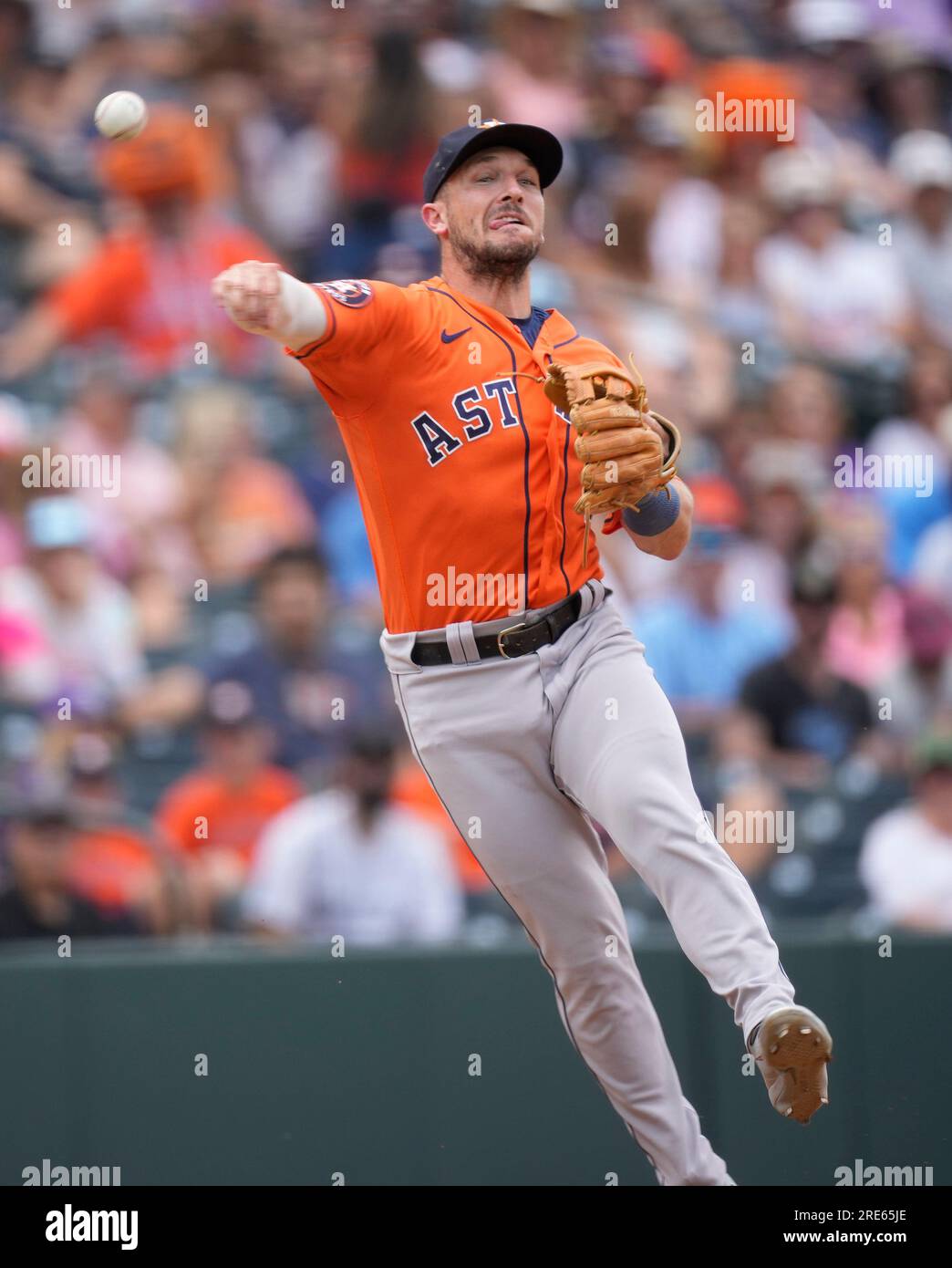 Houston Astros third baseman Alex Bregman (2) in the second inning of a ...