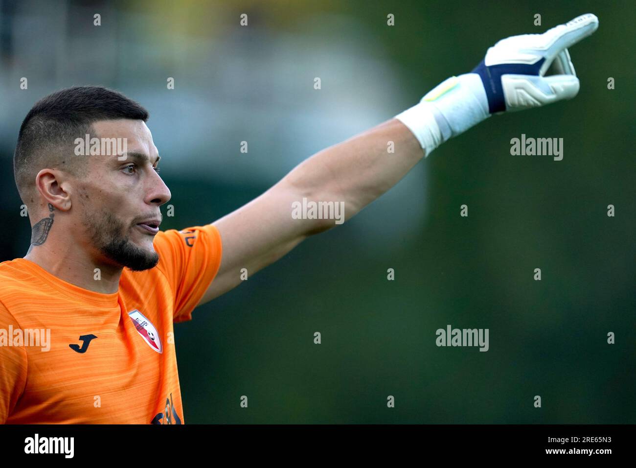 Swift Hesperange’s Geordan Dupire gestures during the UEFA Europa ...