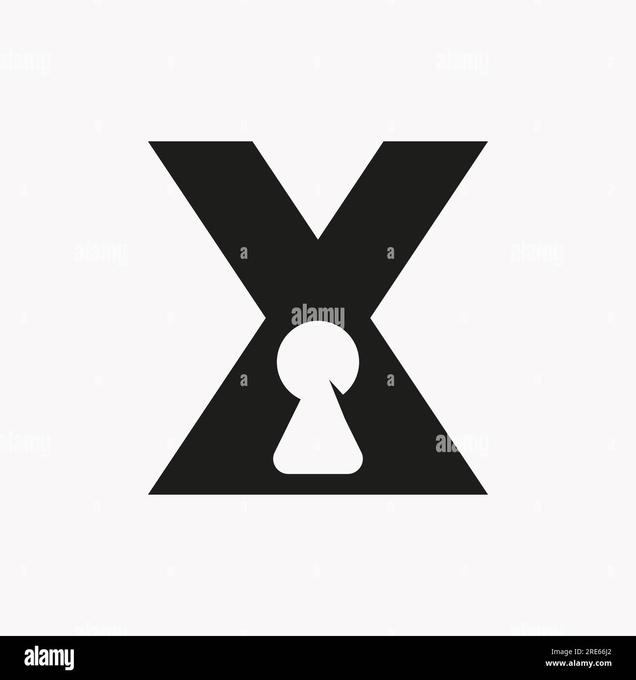 Letter X Key Hold Logo Design. Locked Icon, Security, Protection, Safe ...