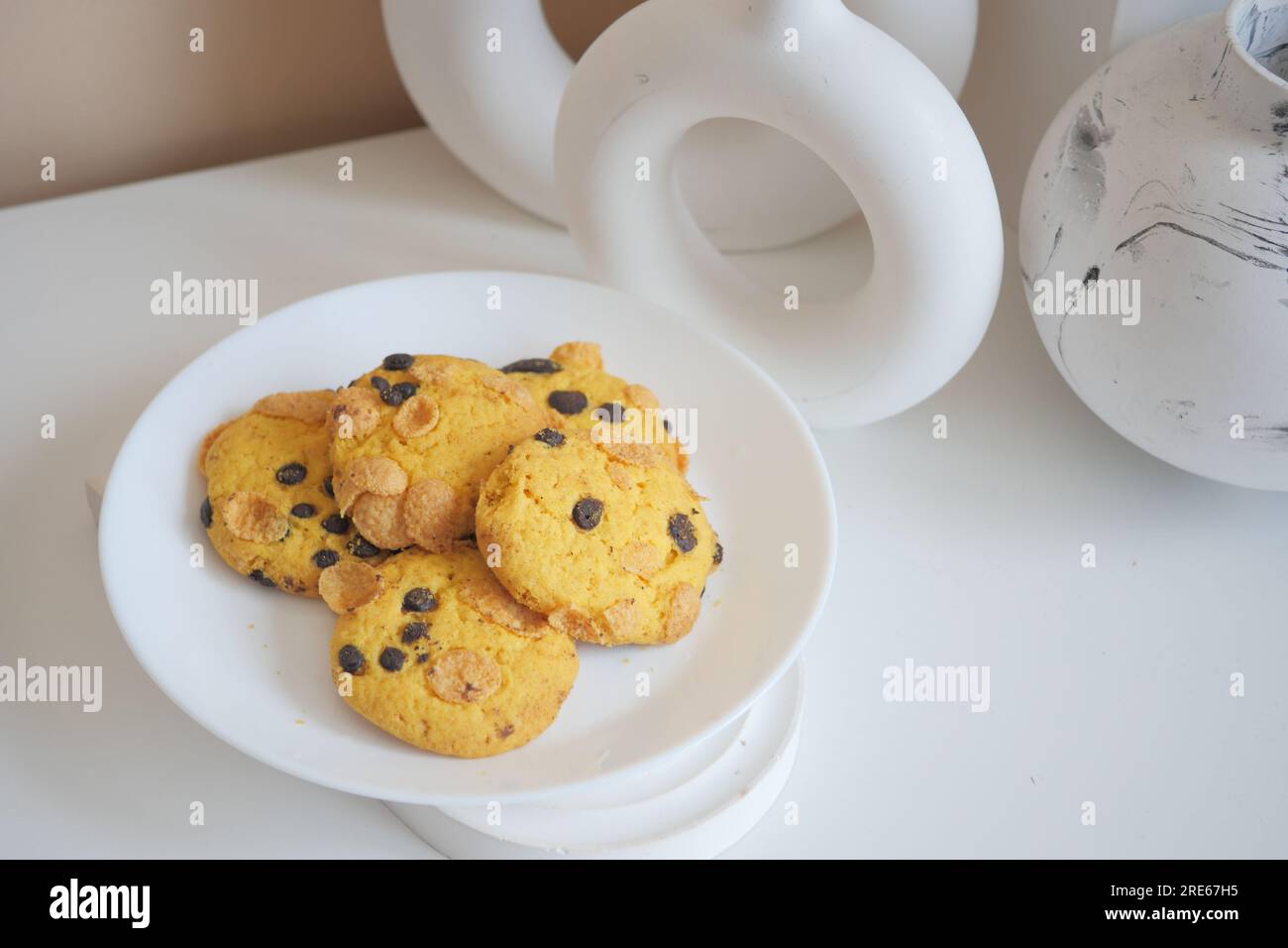yellow color sweets, confectionary and pastry products Stock Photo - Alamy