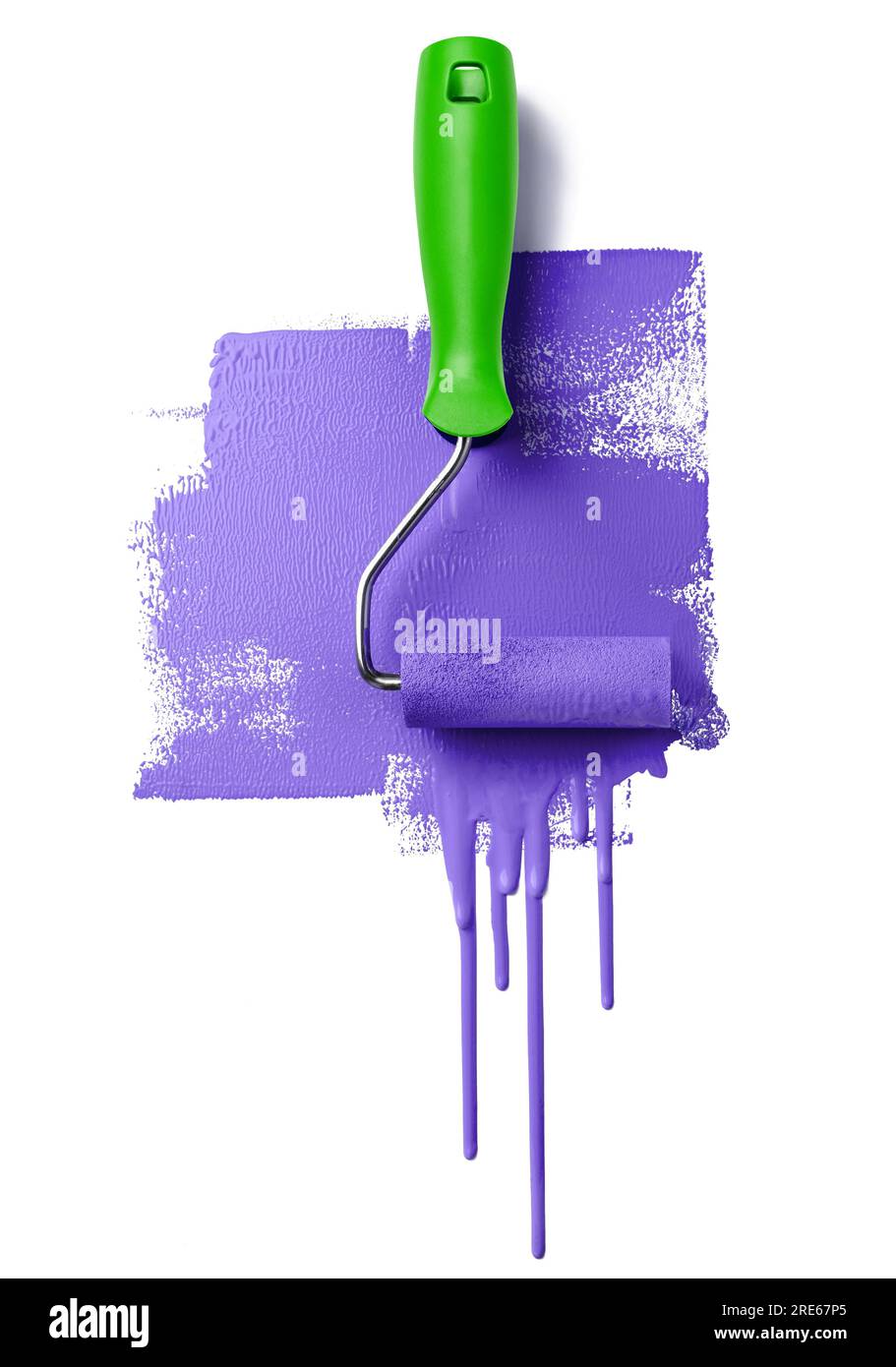 Purple Paint Brush From Dripping