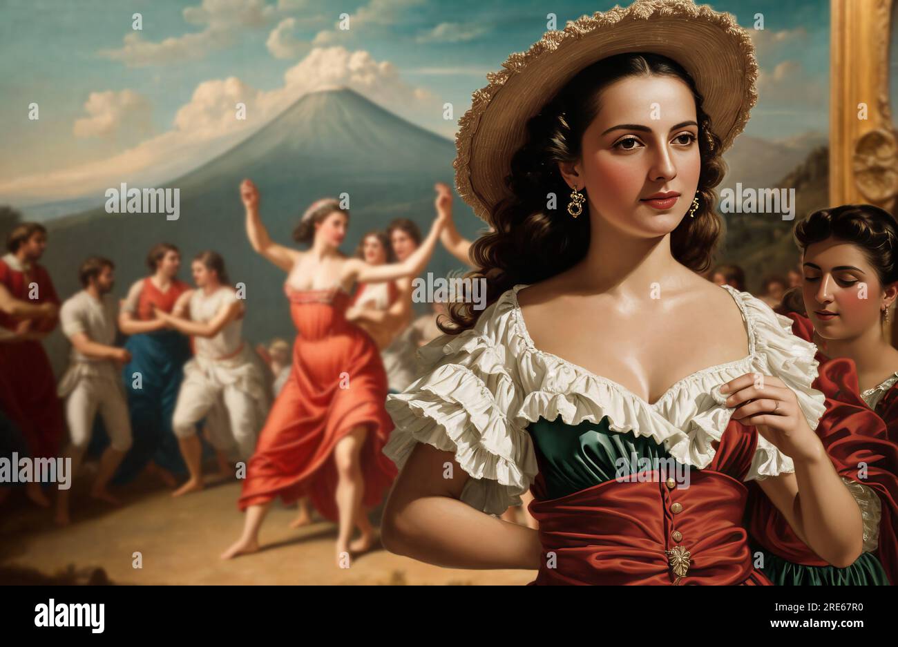 Representation of a typical dance of the Neapolitan folk tradition La ...