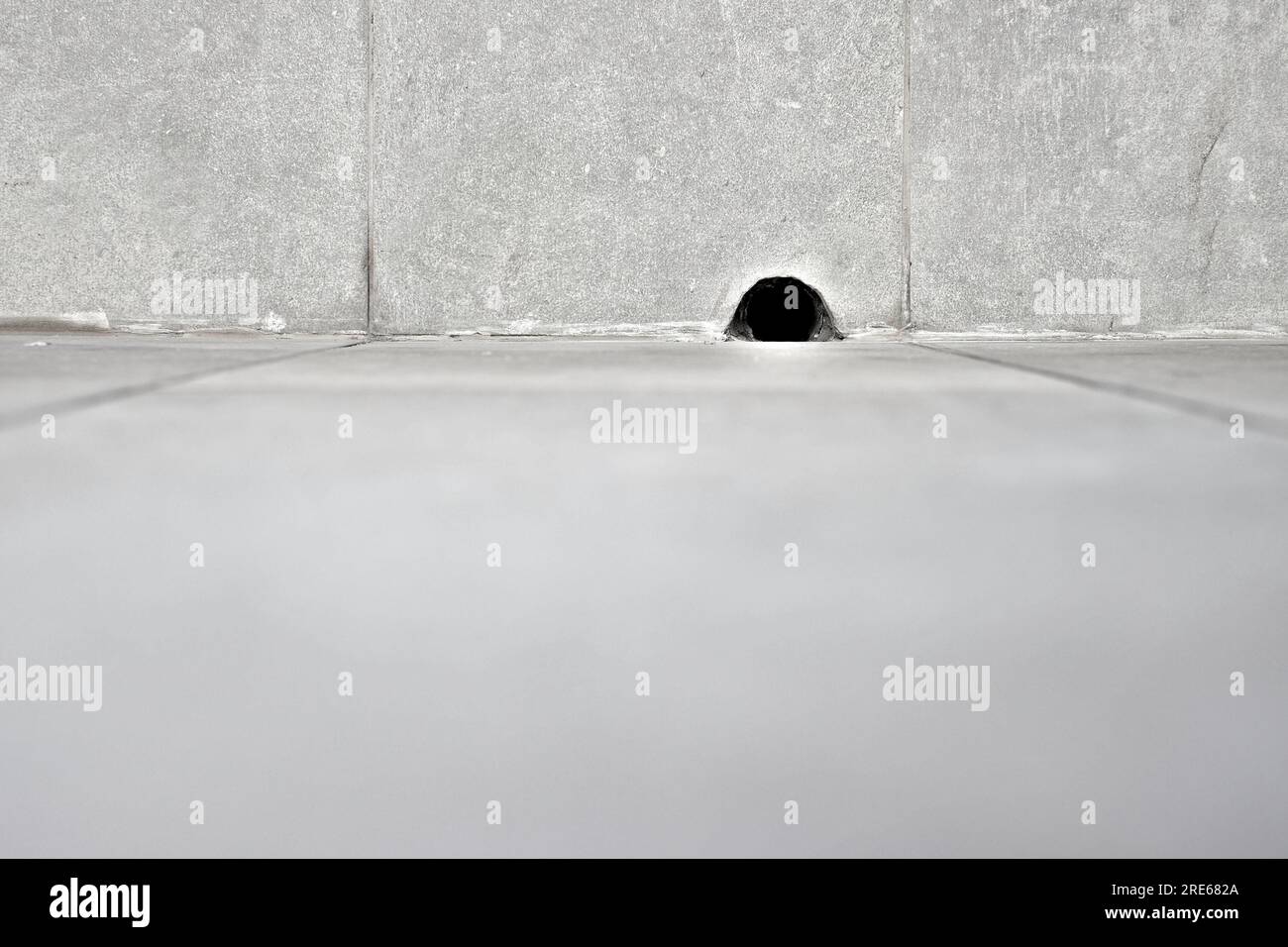 A mouse hole in a wall Stock Photo - Alamy