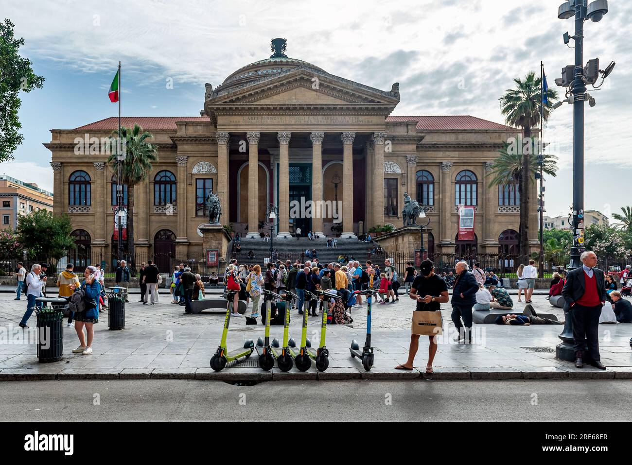 Palermo, Italy - May 18, 2023: Teatro Massimo, Opera House. Famous ...