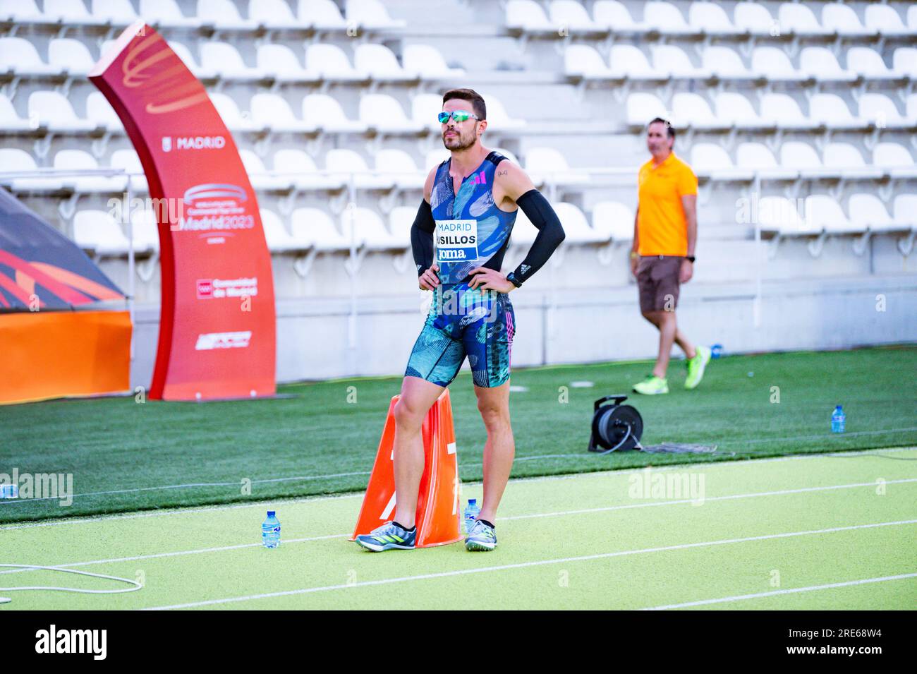 Oscar Husillos seen prior to the men 400 metres sprint race final ...