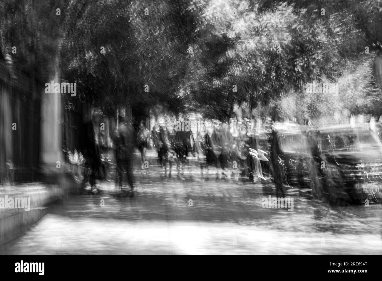 Blurred background out focus urban Black and White Stock Photos ...