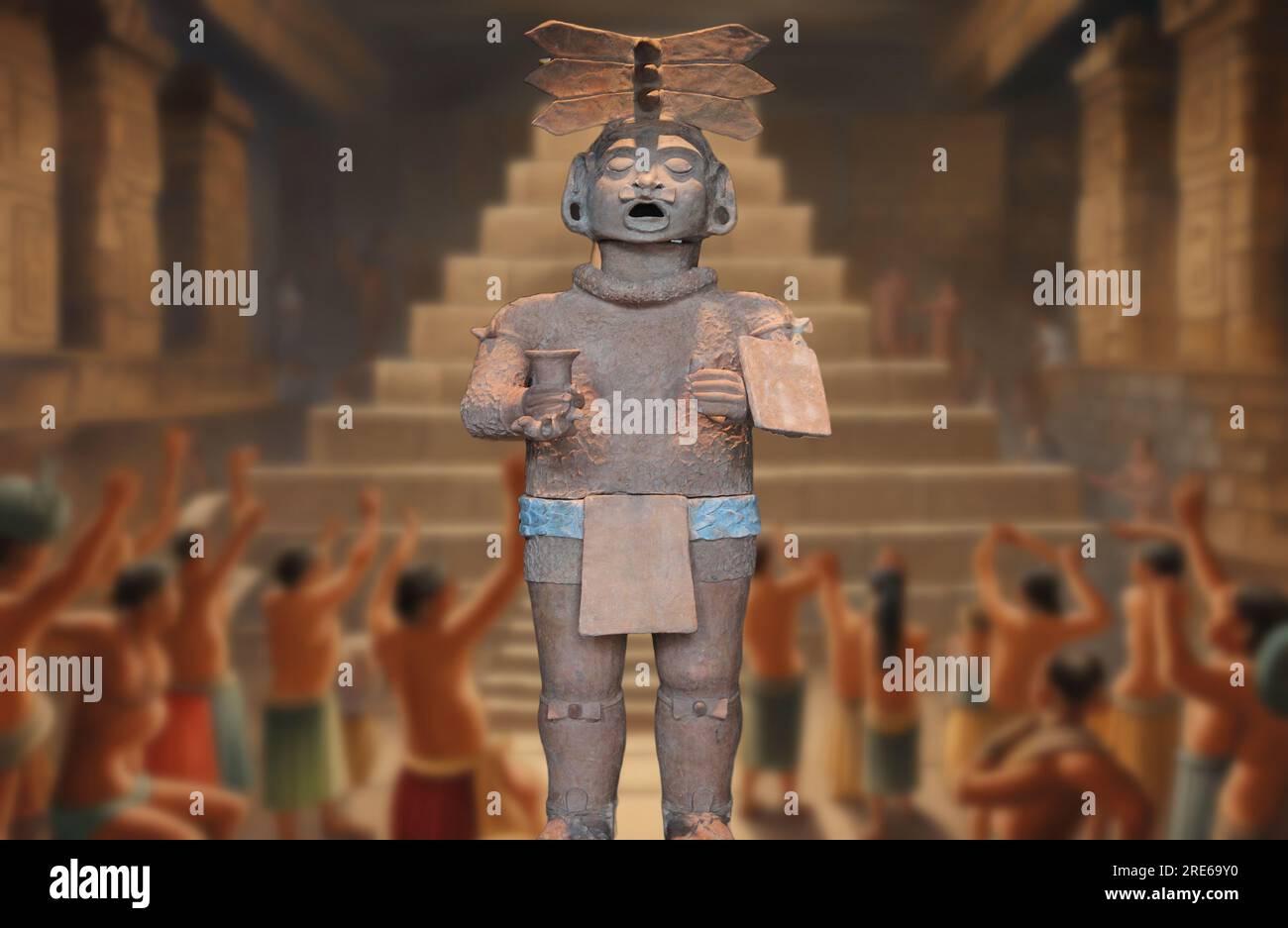 Figure of Priest or Warrior of Cult of Xipe Totec found in the famous ...