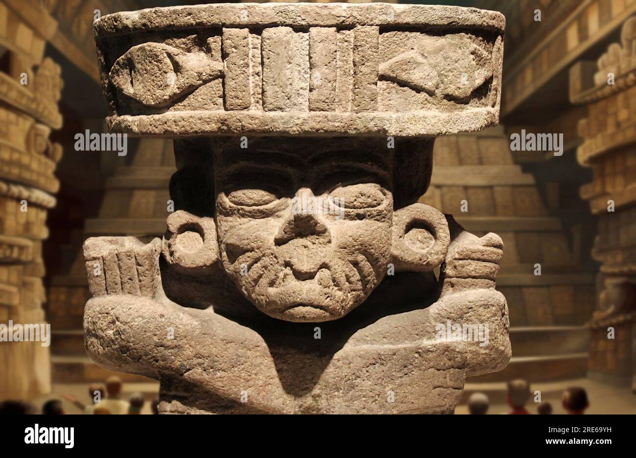 Huehueteotl (God of Fire) is an aged Mesoamerican deity figuring in the ...