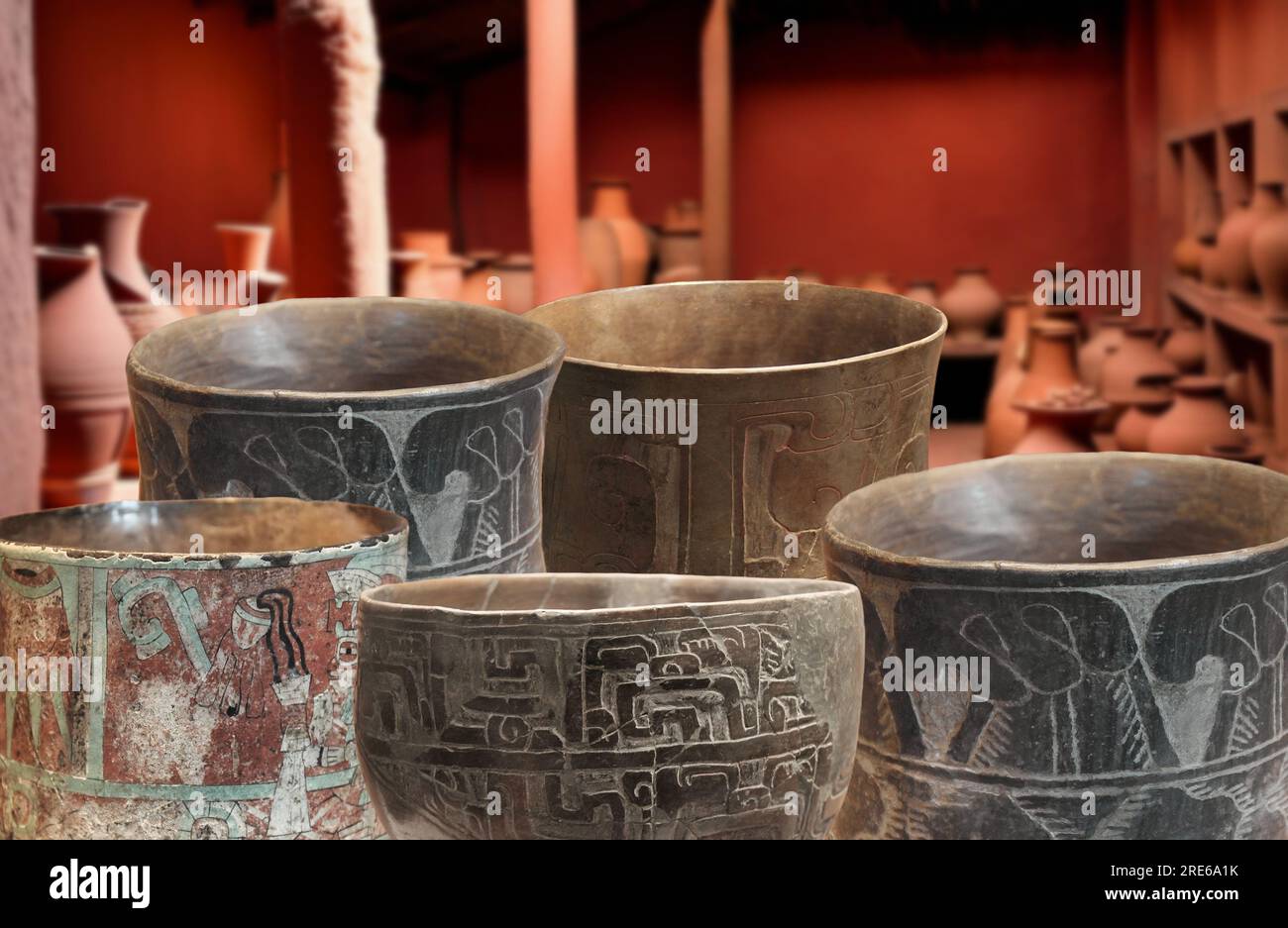 Pre-Columbian Art - Ceramic vases from the archaeological excavations ...