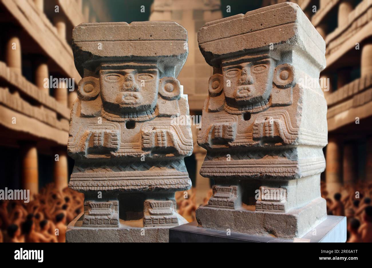 Statue of Chalchiuhtlicue (Goddess of Water) from Front of Pyramid of ...