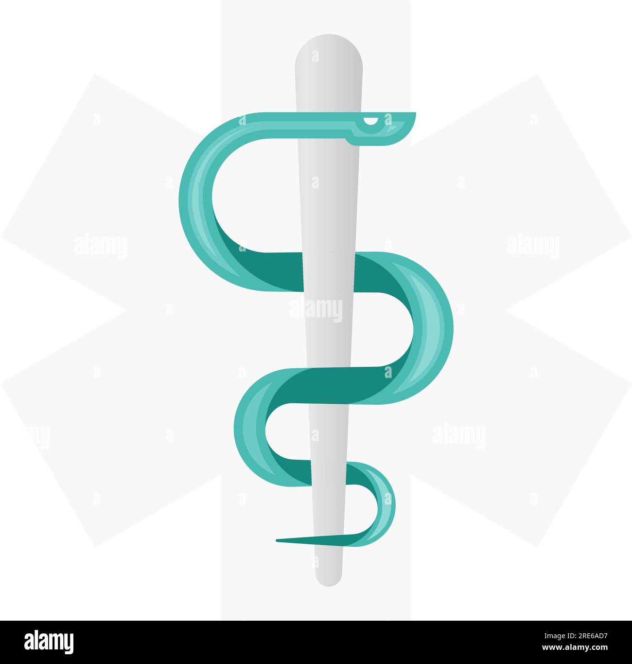 Snake Around Pole - Rod of Asclepius - Symbol - Stock Icon as EPS 10 ...