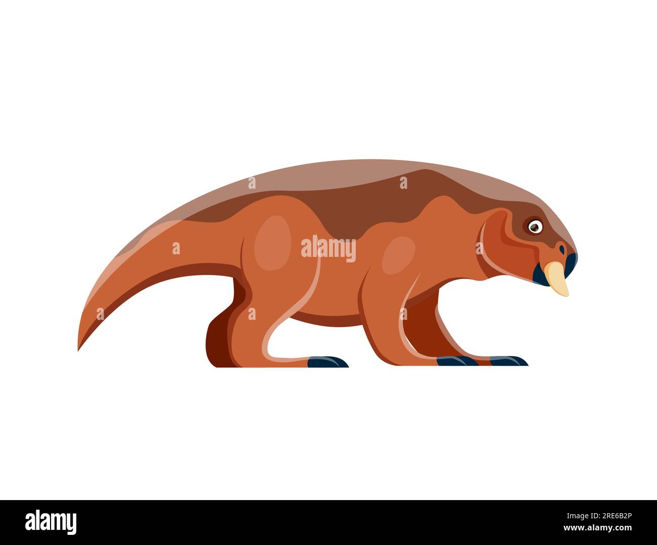 Cartoon Lystrosaurus dinosaur character, cute dino of kids Jurassic ...