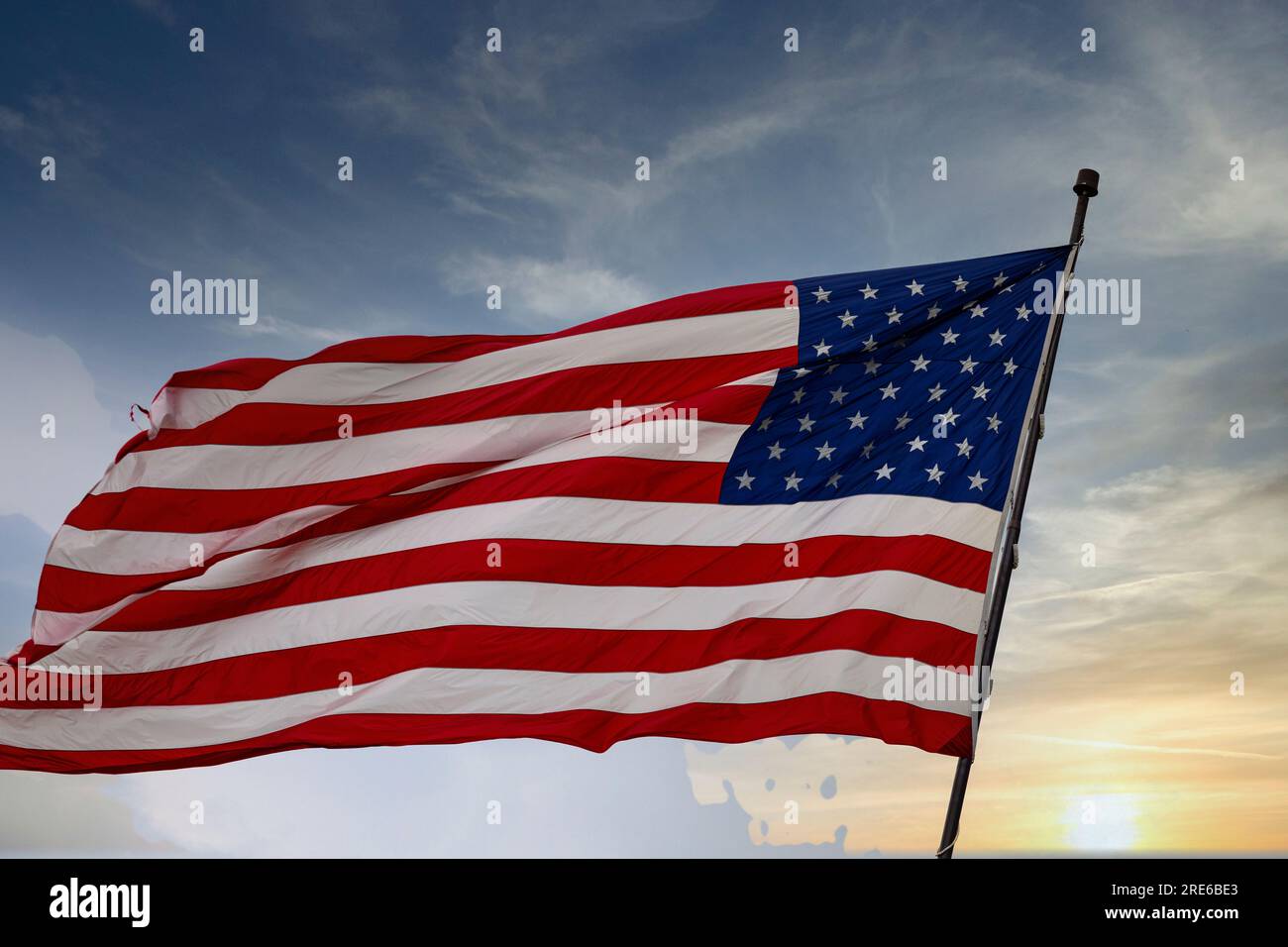 Billowing american flag hi-res stock photography and images - Alamy